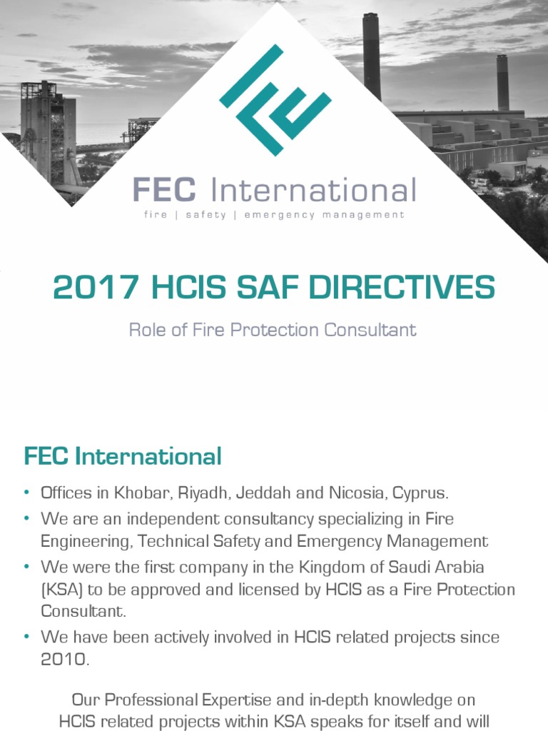 HCIS 2017 SAF Directives Requirements | PDF | Fire Safety | Safety