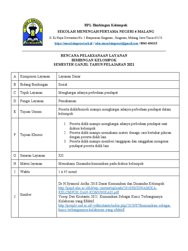 RPL Bimbingan Kelompok | PDF | Karier & Perkembangan | Pengembangan Diri