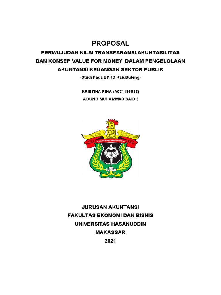 Proposal Penelitian Akuntansi Sektor Publik | PDF | Bisnis ...