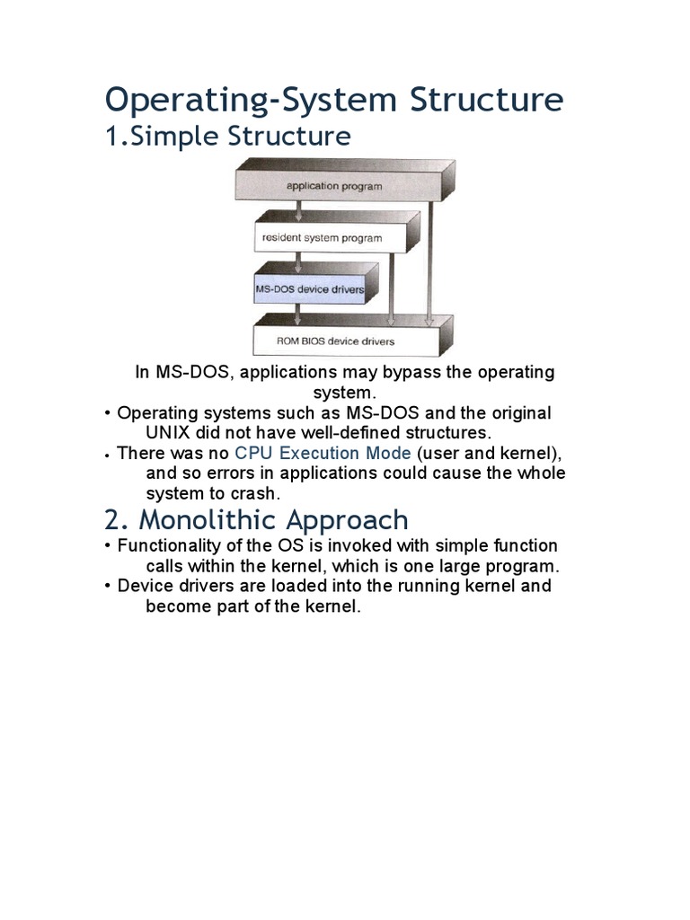OS Structure | PDF | Kernel (Operating System) | Operating System