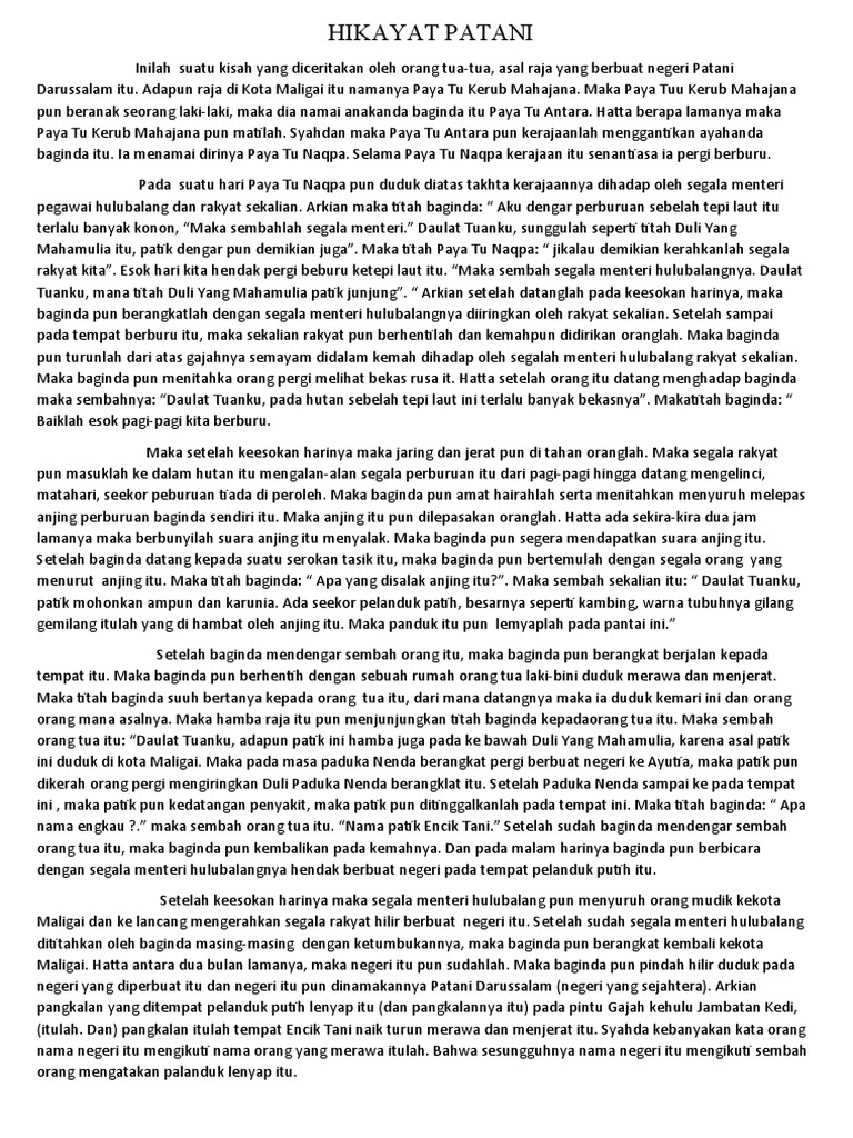 Sejarah Kerajaan Patani Darussalam | PDF | Perjalanan | Sejarah