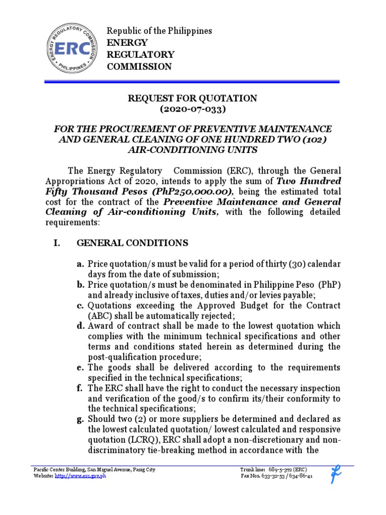 0 +RFQ+ (ACU+Maintenance) + (Edited) Alm Abc+edit+docx+ (SGD) | PDF ...