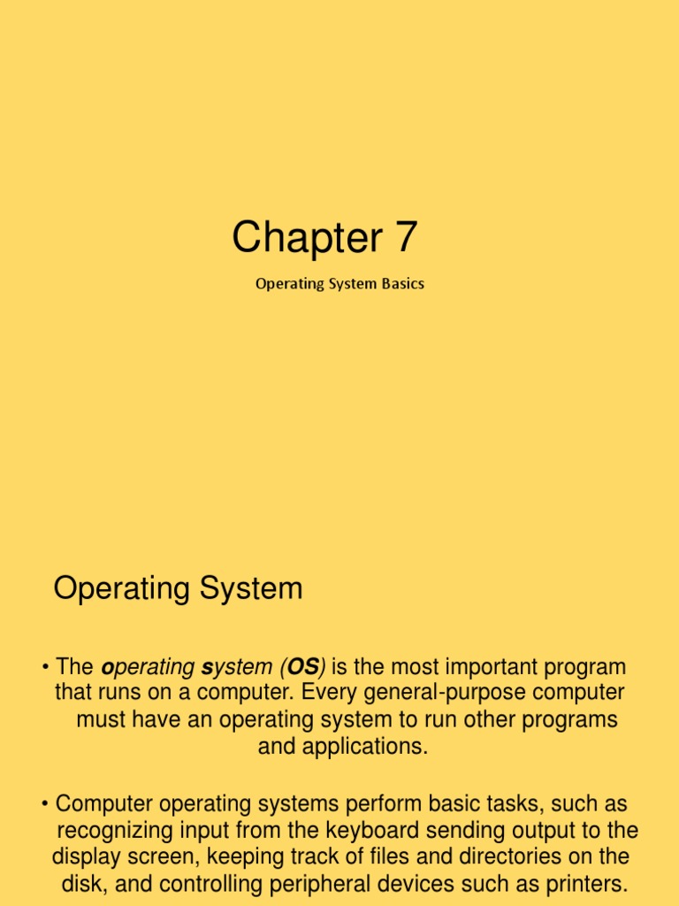 Operating System Basics | PDF | Operating System | Graphical User Interfaces