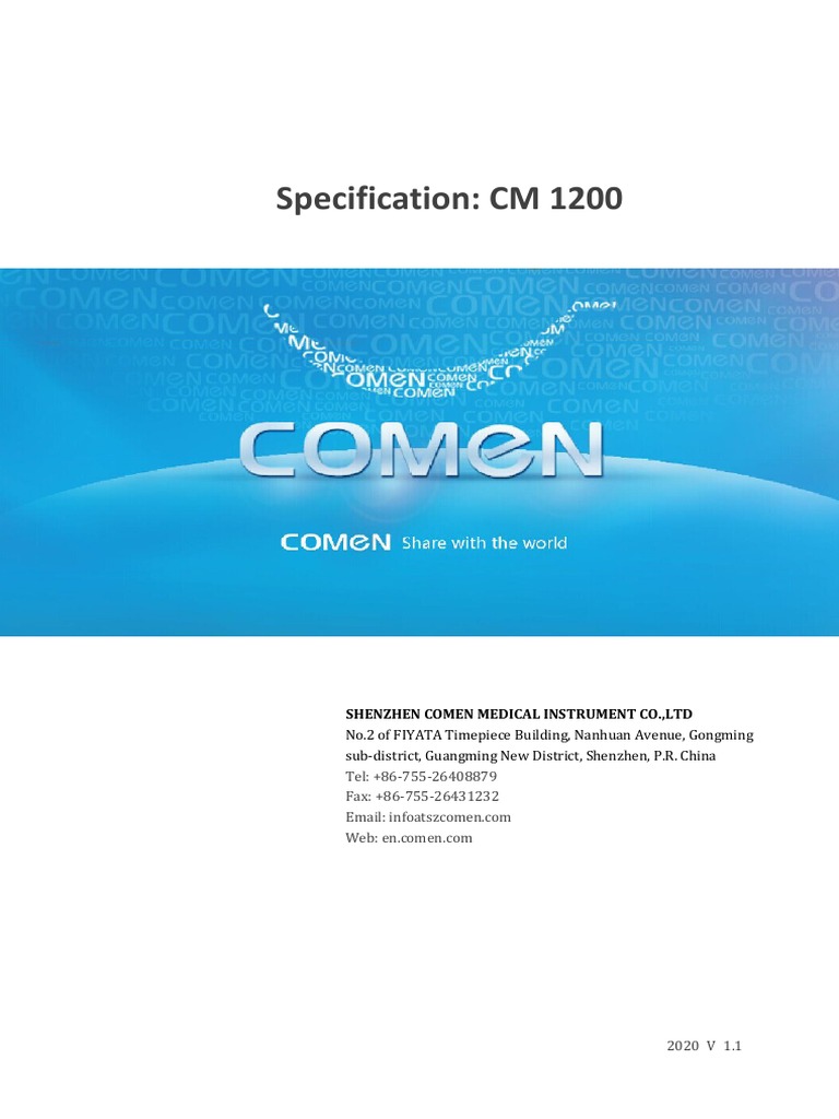CM 1200 Electrocardiograph Specs | PDF | Electrocardiography ...