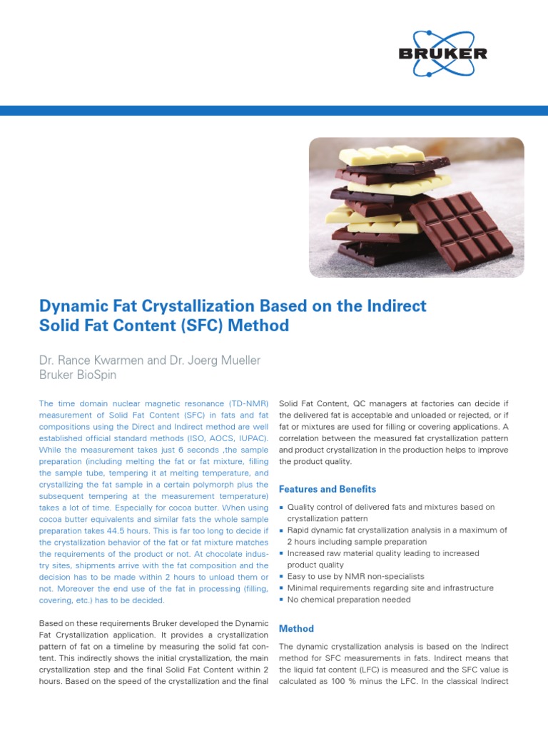 Dynamic Fat Crystallization Based On The Indirect Solid Fat Content ...