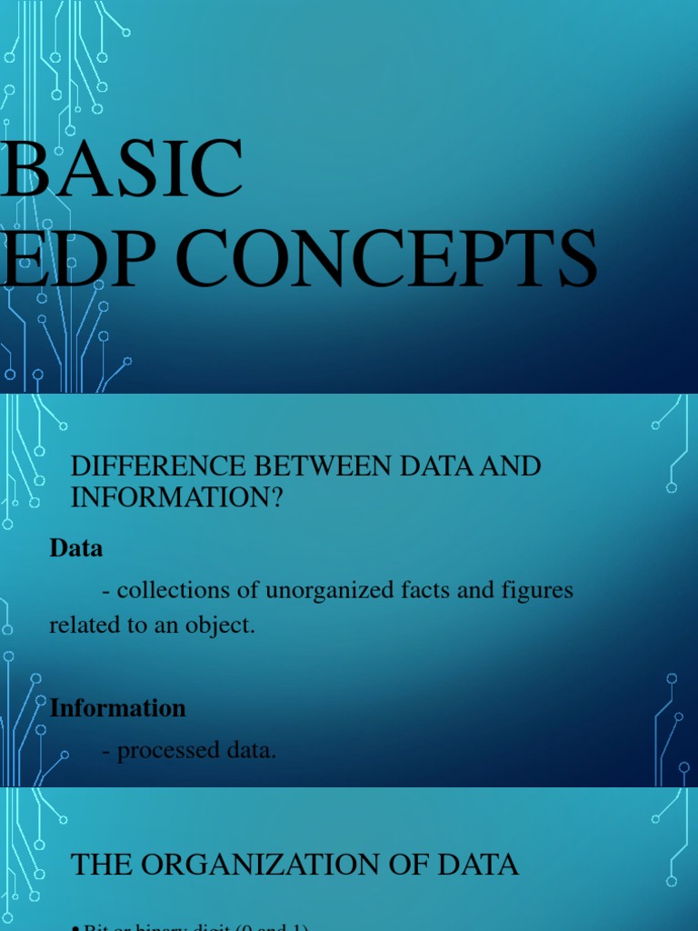 Edp Concepts | Download Free PDF | Computer Data Storage | Databases
