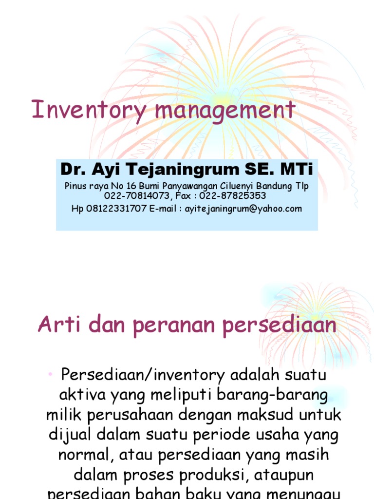 Inventory Management MM 8 | PDF
