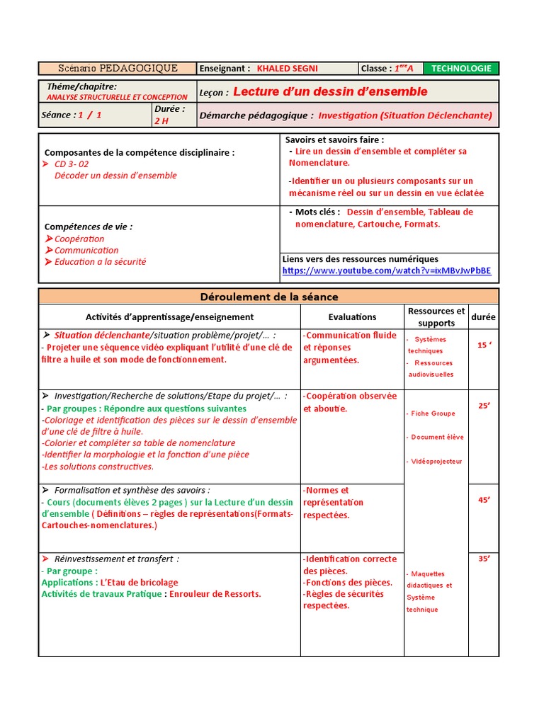 Scénario Pedagogique Lecon 2 | PDF | Pédagogie | Cognition Scénario Pedagogique Lecon 2 | PDF | Pédagogie | Cognition