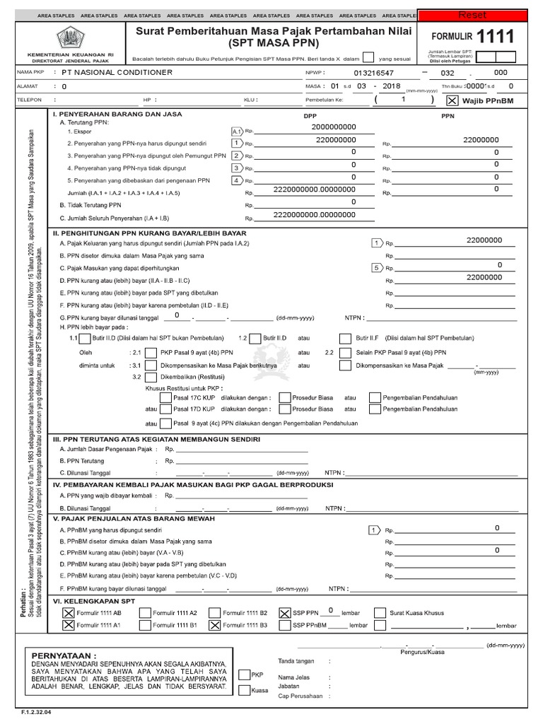 PPN SPT Masa 1111 | PDF