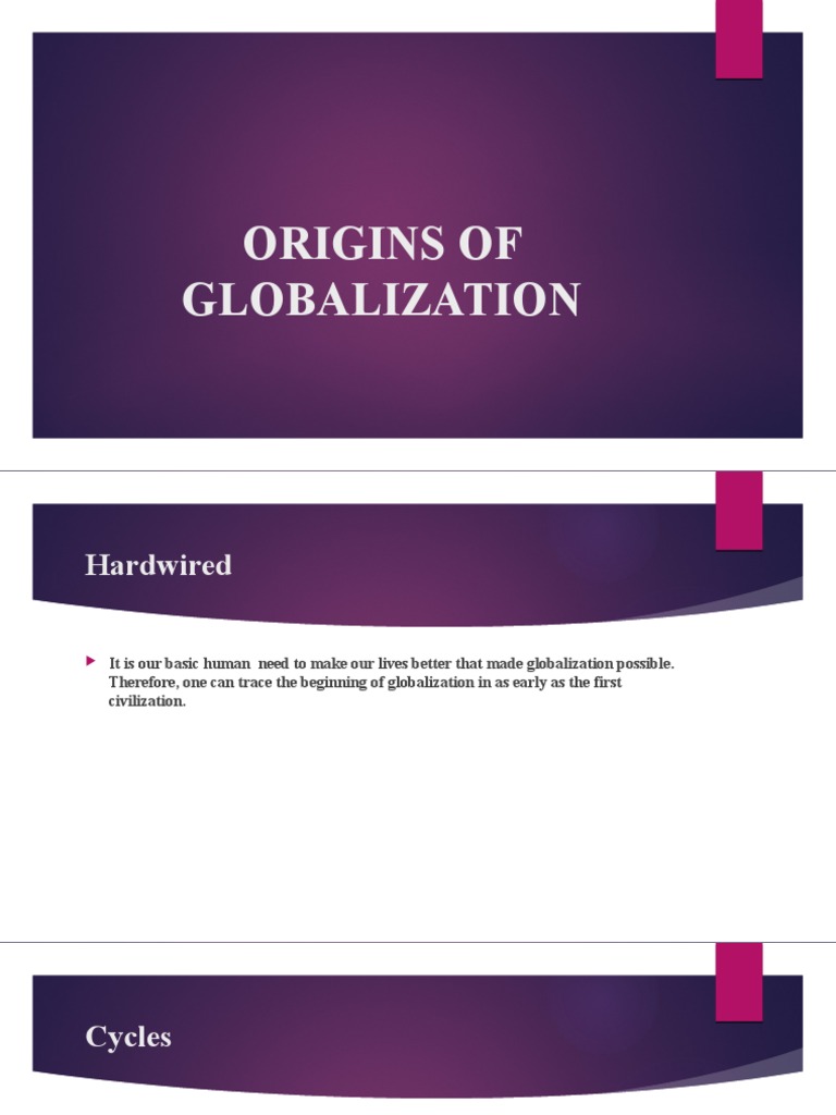 Origins of Globalization | PDF