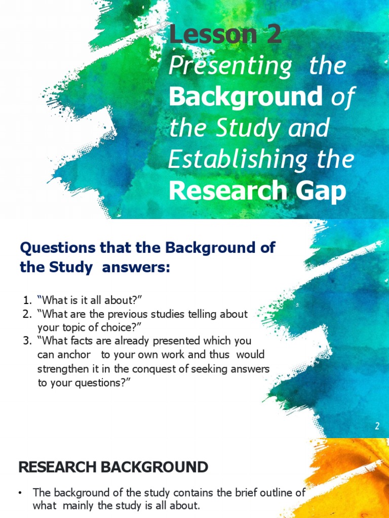 Research Background and Gap Analysis Guide | PDF | Theory | Hypothesis