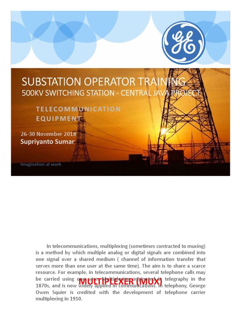 Operator Training - Telecom Equipment | PDF | Multiplexing | Telephony