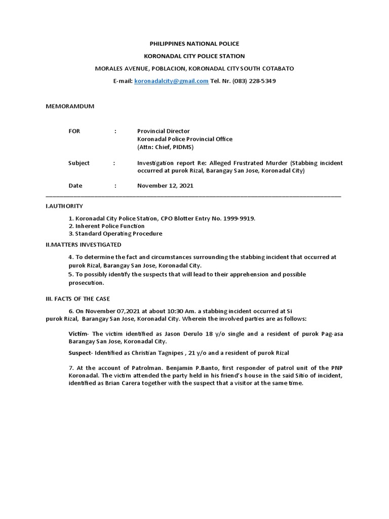 Philippines National Police Koronadal City Police Station | PDF ...