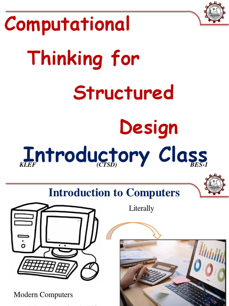 Computational Thinking For Structured Design Introductory Class Pdf Subroutine Integer