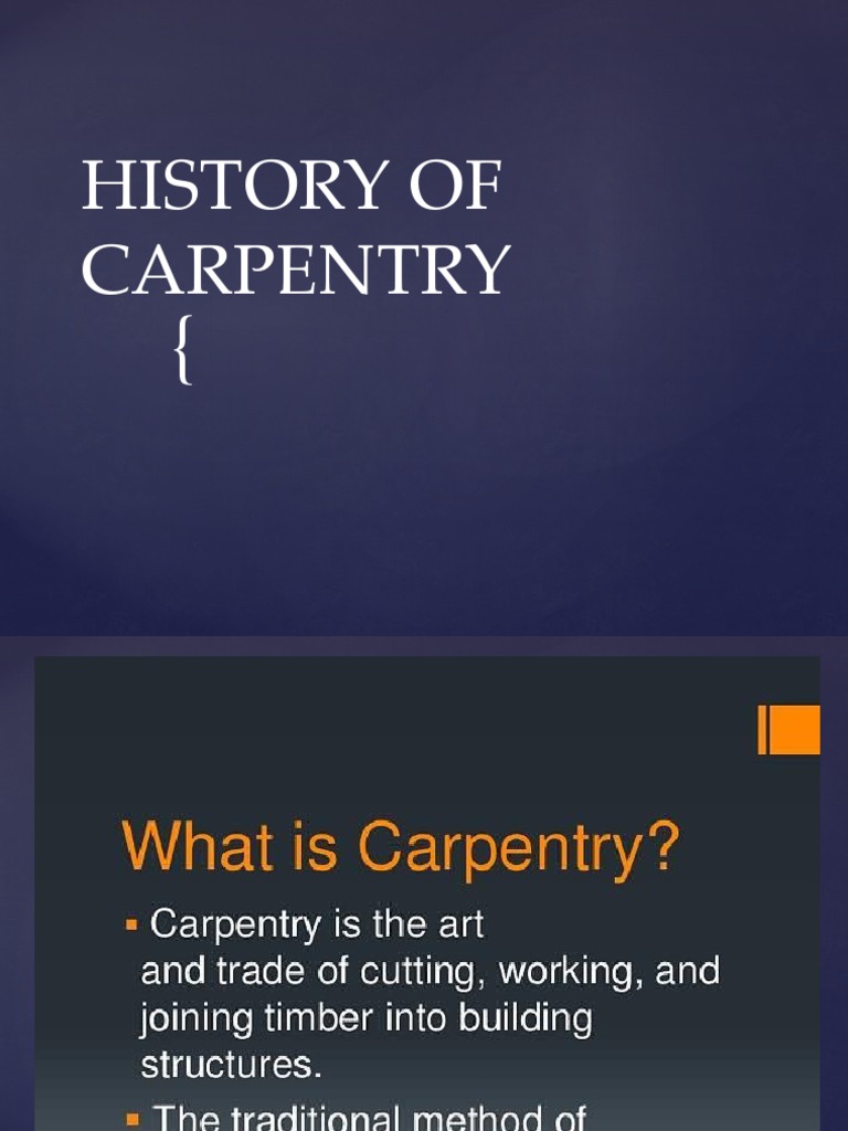History of Carpentry | PDF