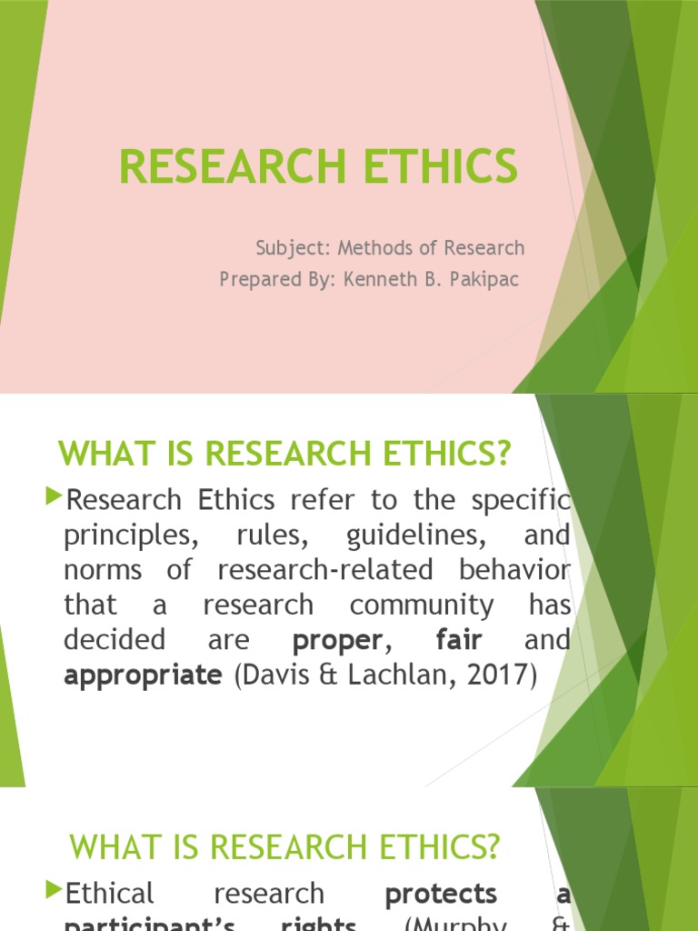 Chapter 5 Research Ethics | PDF | Informed Consent | Institutional ...