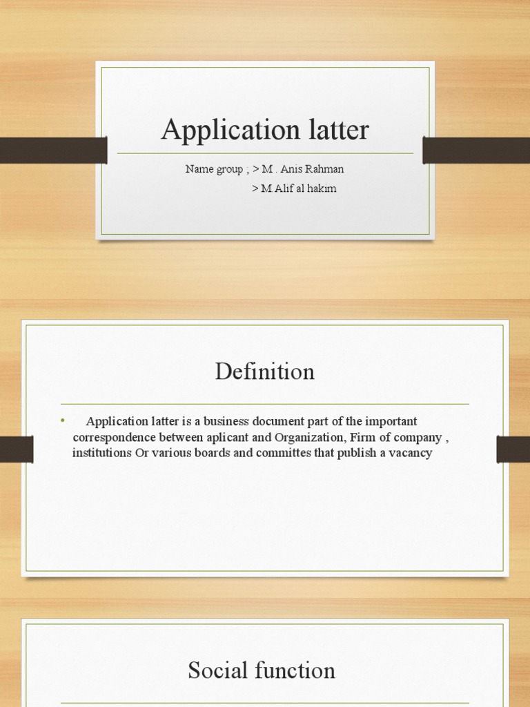 Application Latter | PDF