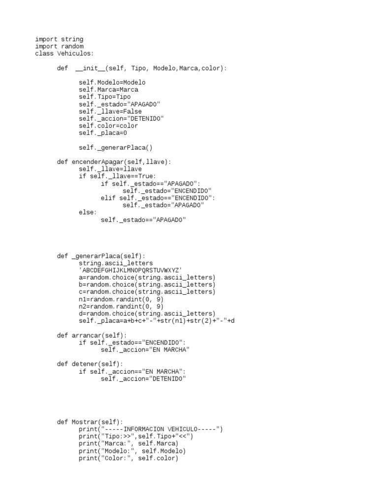 Ejemplo Poo Python | PDF