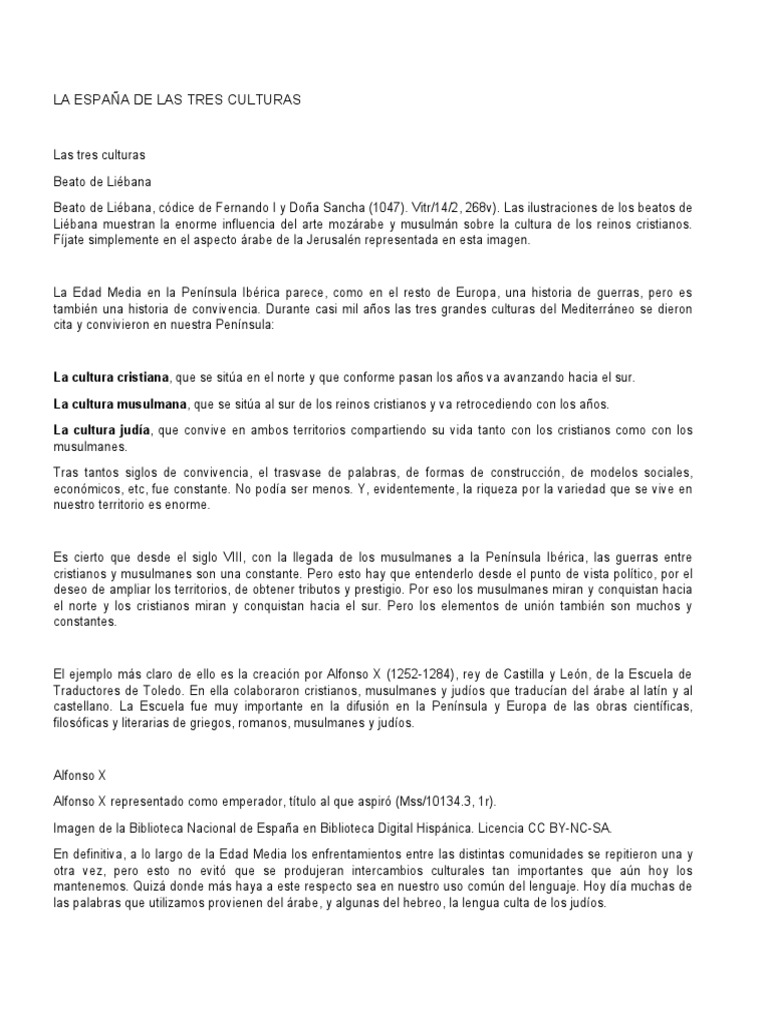 La España de las Tres Culturas | PDF