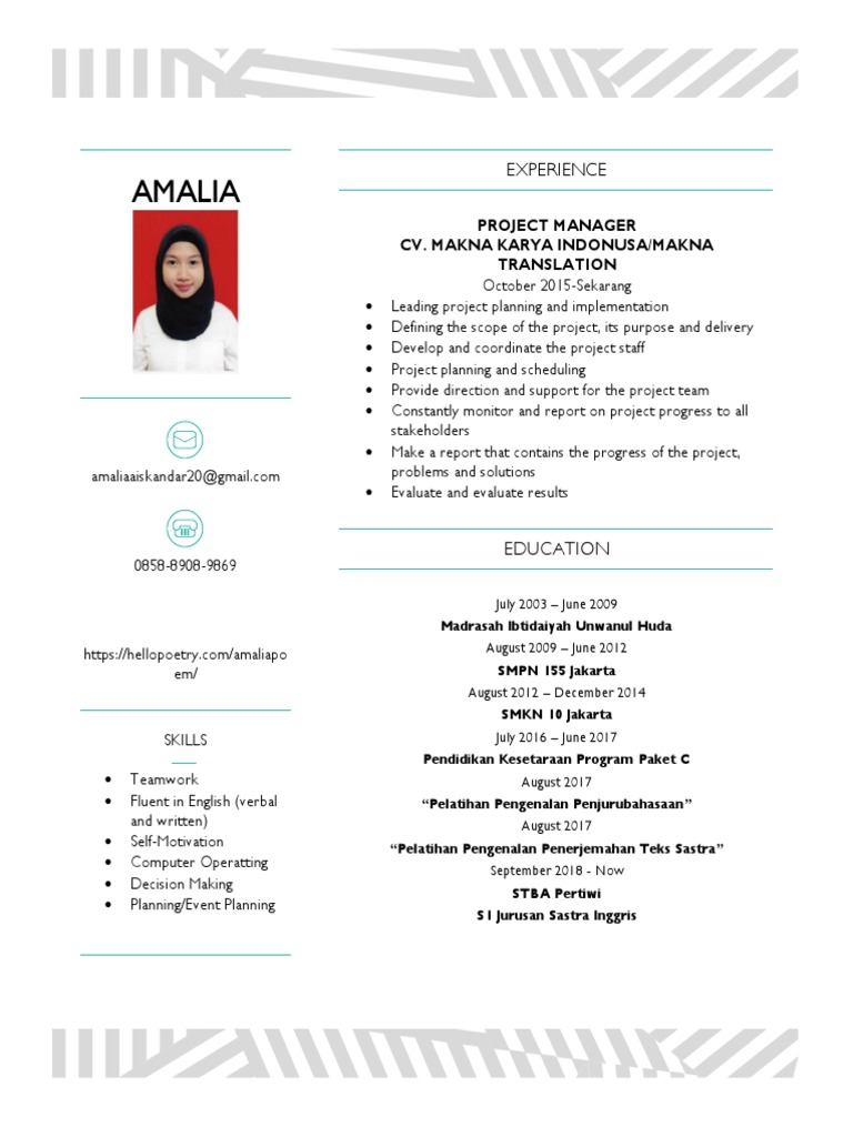 CV Amalia | PDF