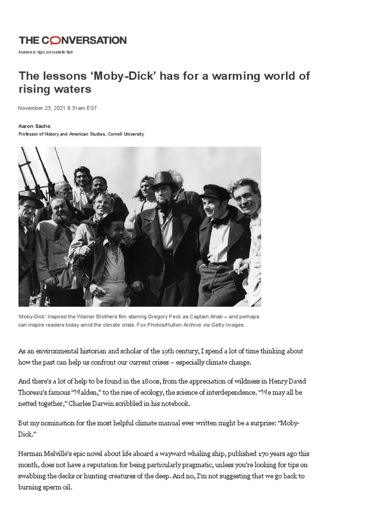 The Lessons 'Moby-Dick' Has For A Warming World of Rising Waters | PDF ...