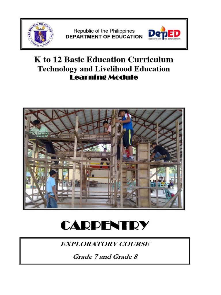 Carpentry: K To 12 Basic Education Curriculum | PDF | Foot (Unit ...
