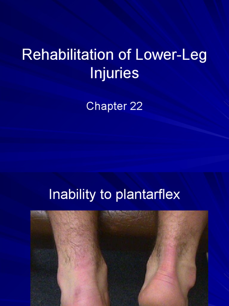 Rehabilitation of Lower-Leg Injuries | PDF | Anatomical Terms Of Motion ...