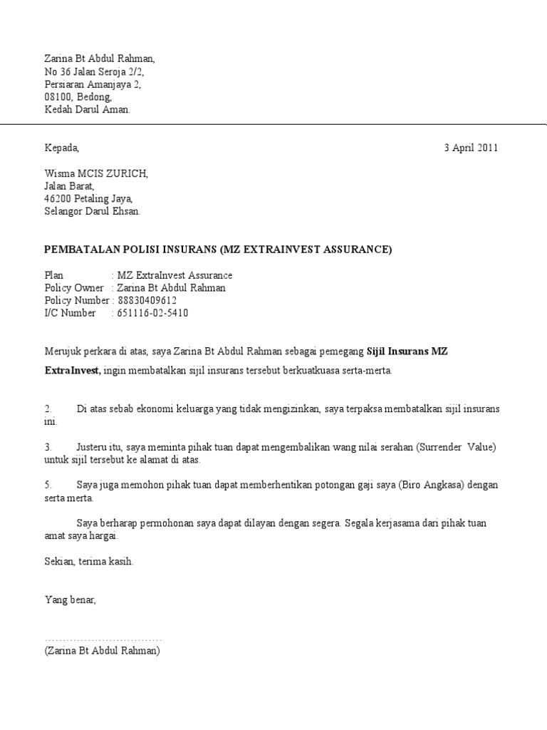 Sijil Insurans | PDF