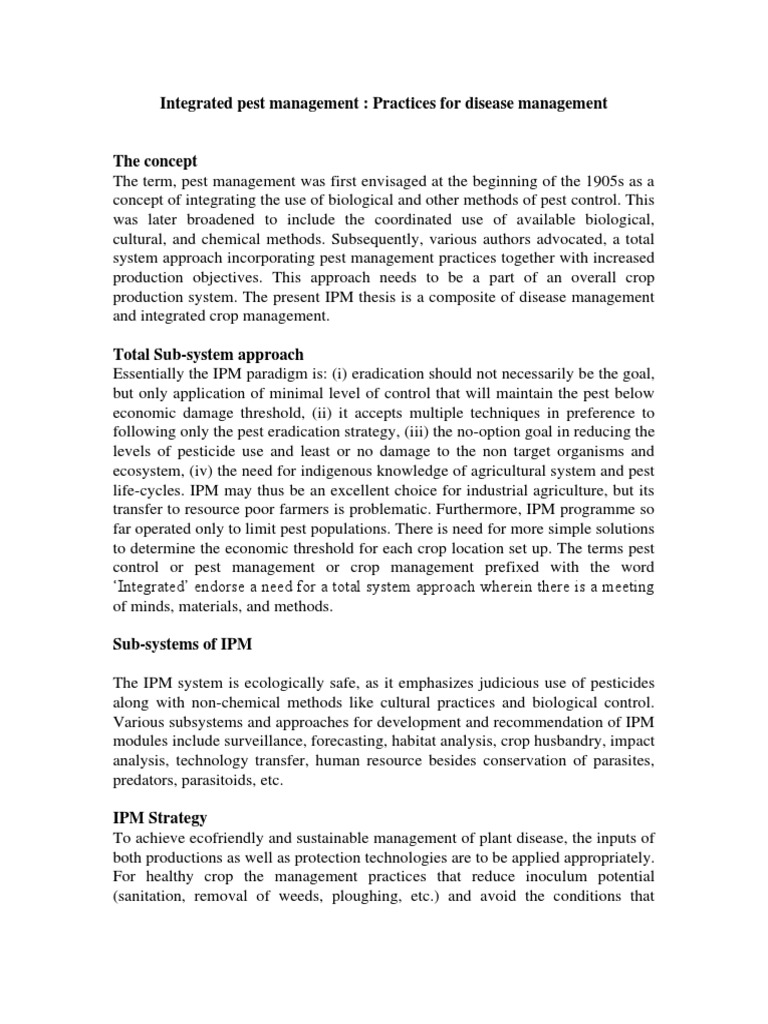 Integrated Pest Management Guide | PDF | Plants | Botany