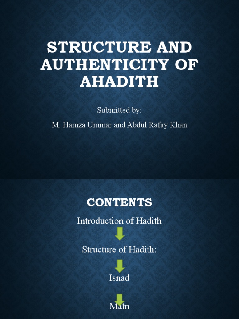Structure and Authenticity of Ahadith | PDF | Hadith | Abrahamic Religions