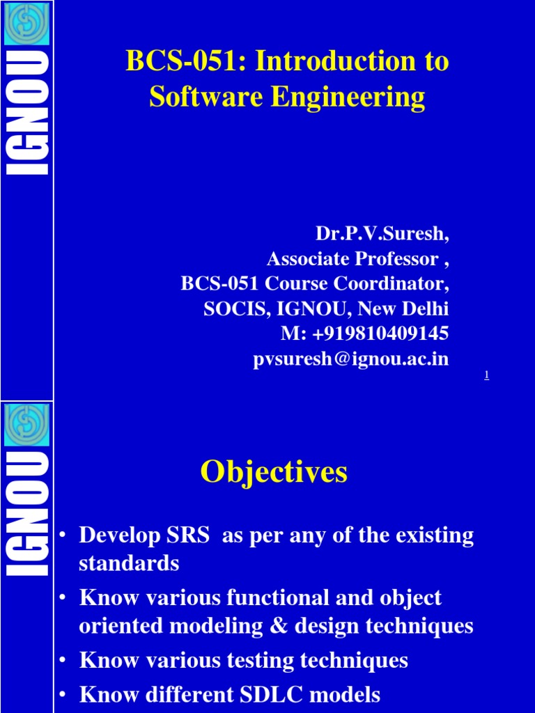 BCS-051: Introduction To Software Engineering | PDF | Information Technology | Engineering