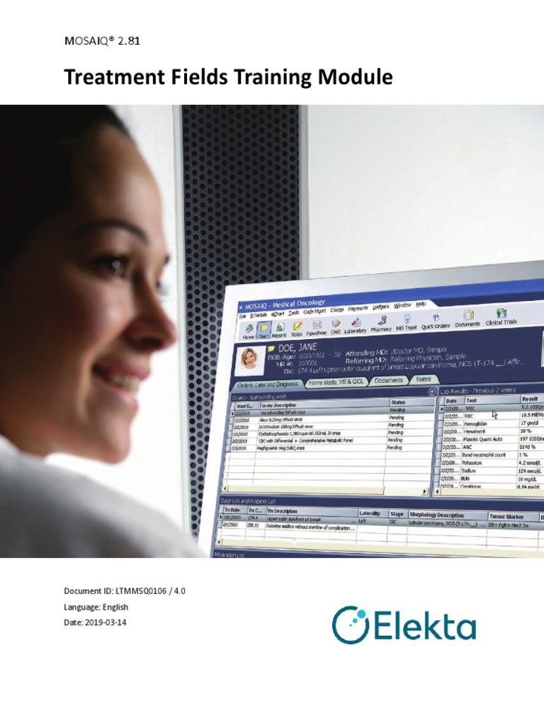 MOSAIQ 2.81 Treatment Fields Training Module | PDF | Radiation Therapy ...