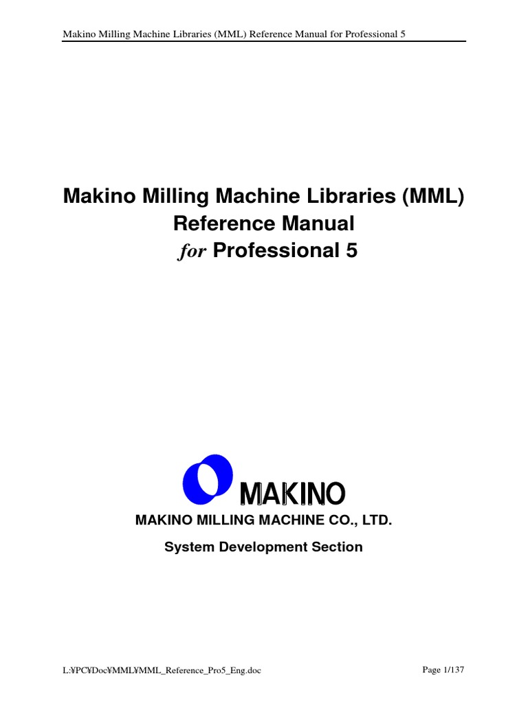 MML Reference Pro5 Eng | PDF | Library (Computing) | Microsoft Windows