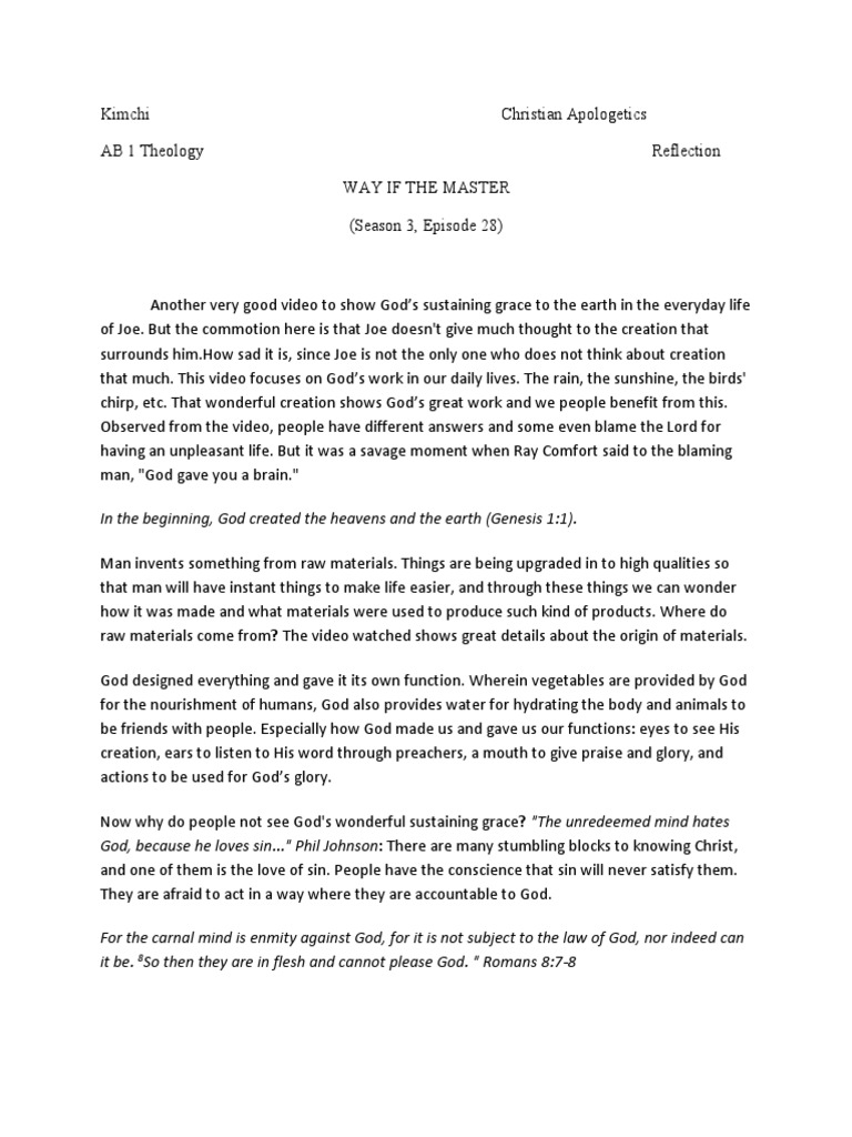 Way of The Master | PDF | Genesis Creation Narrative | God