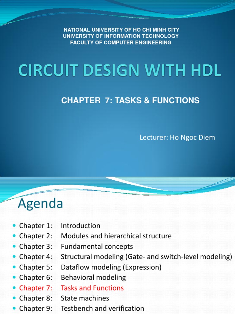 Chapter 7 Verilog Tasks And Functions Pdf Hardware Description Language Subroutine