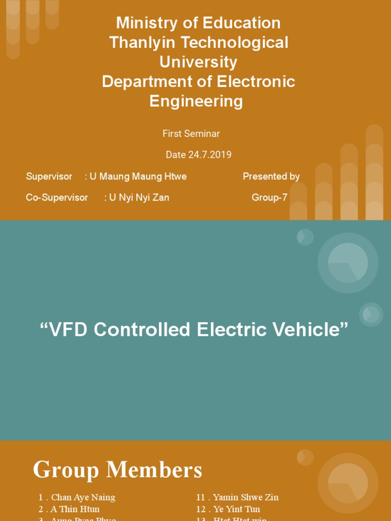 Ministry of Education Thanlyin Technological University Department of Electronic Engineering ...