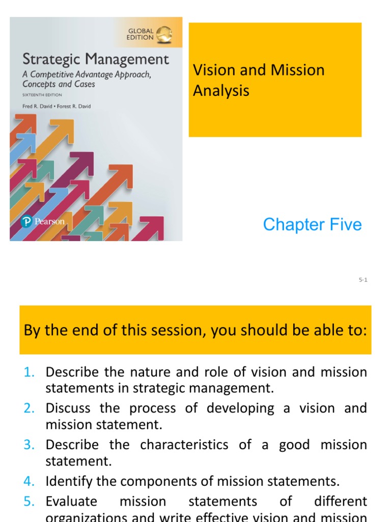 Vision and Mission Analysis: Chapter Five | PDF | Strategic Management ...