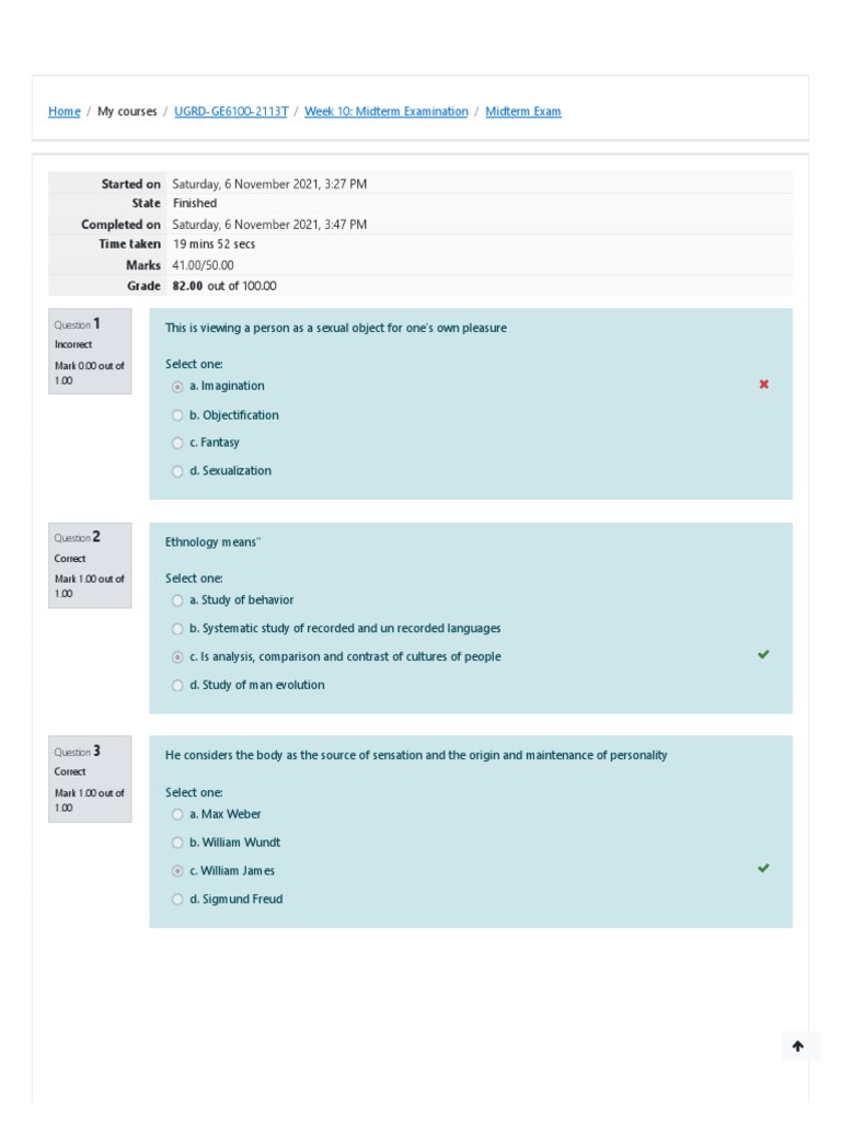 41 50 Understanding Self Exam | PDF | Human Sexuality | Gender Studies