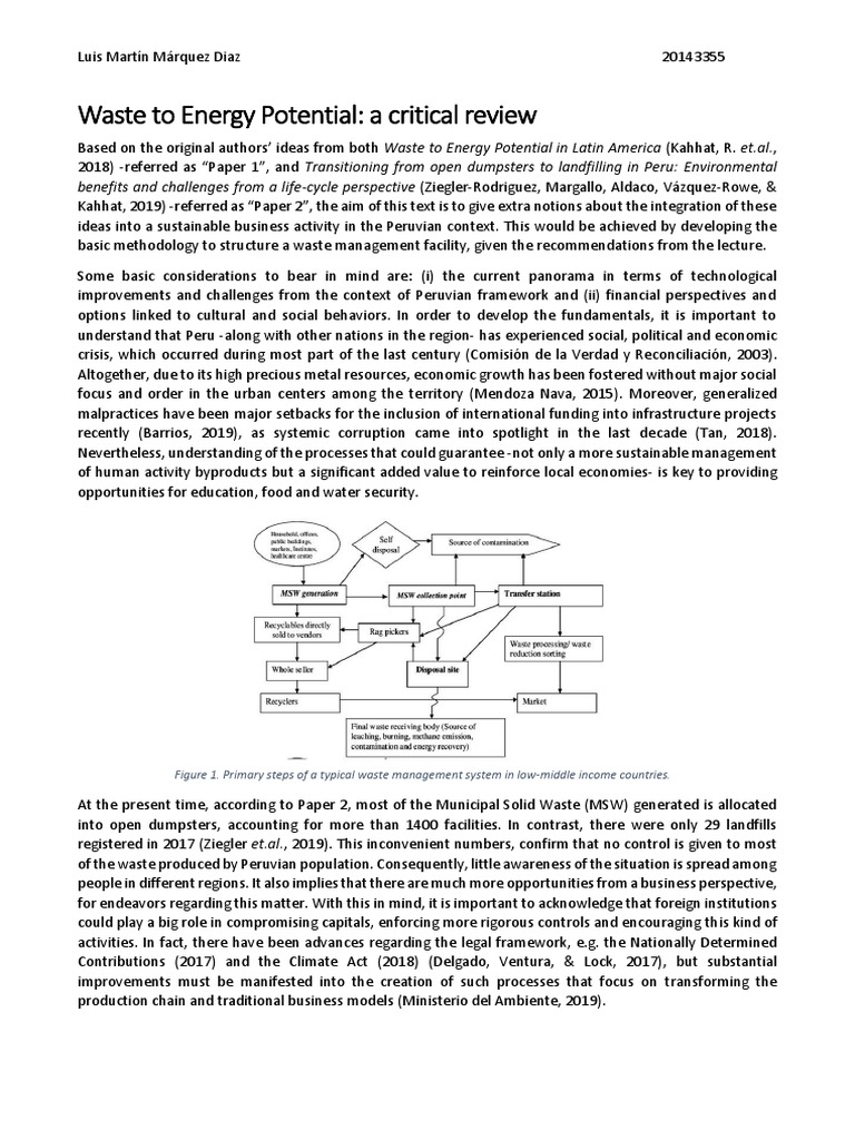Waste To Energy Potential | PDF | Waste | Waste Management
