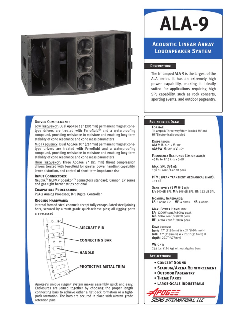 Acoustic Linear Array Loudspeaker System: Aircraft Pin | PDF ...