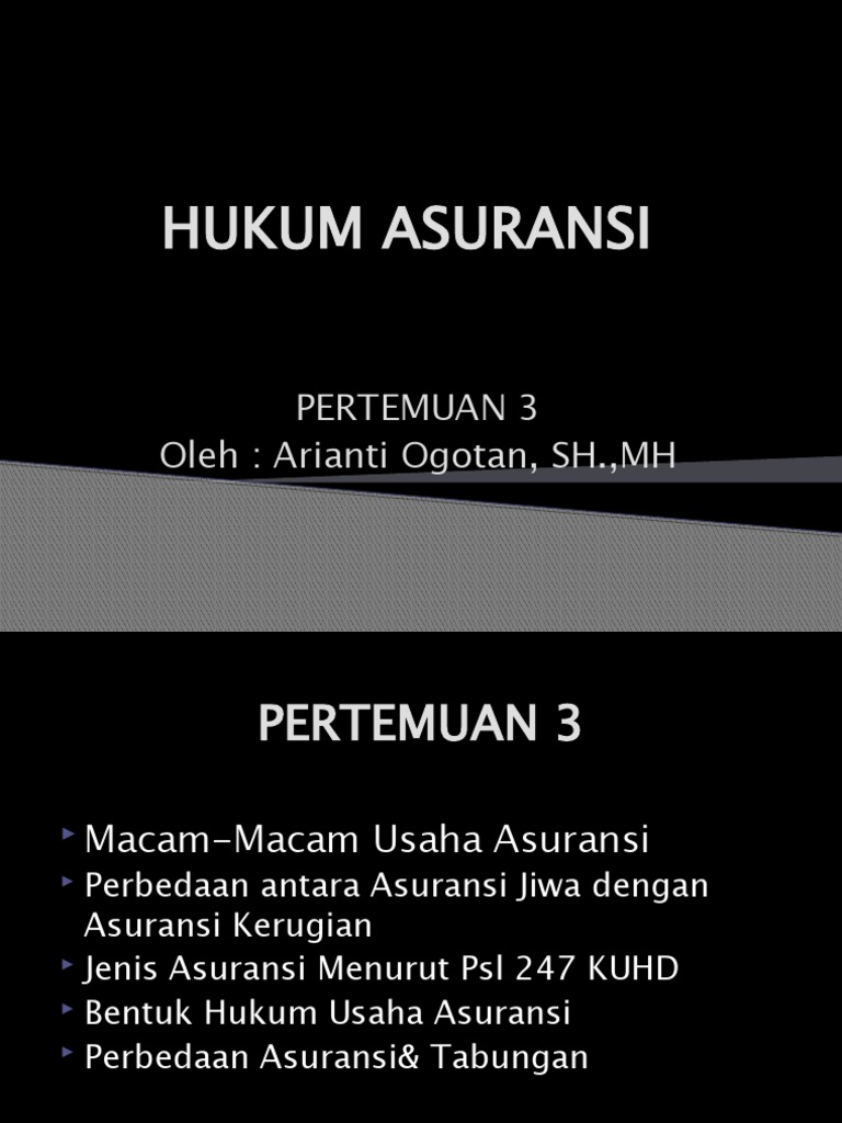 Asuransi Jenis-Jenis | PDF