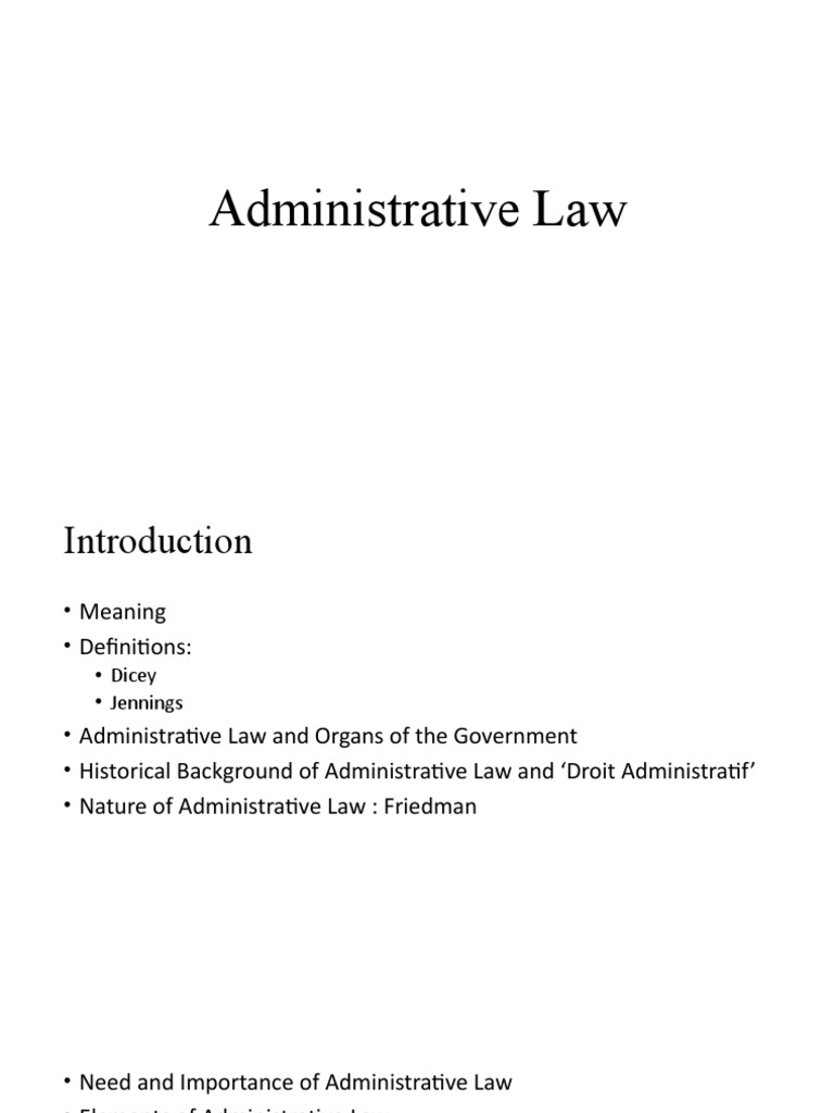 Administrative Law - Introduction | PDF | Politics