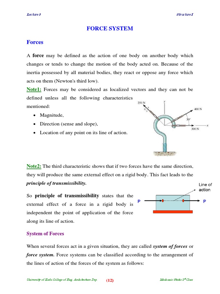 Ch-2 Lec3 Force System | PDF | Force | Sine