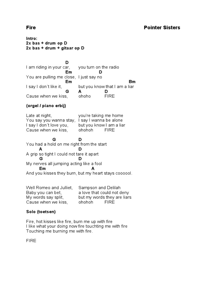 FirePointer-Sisters (Chords) | PDF