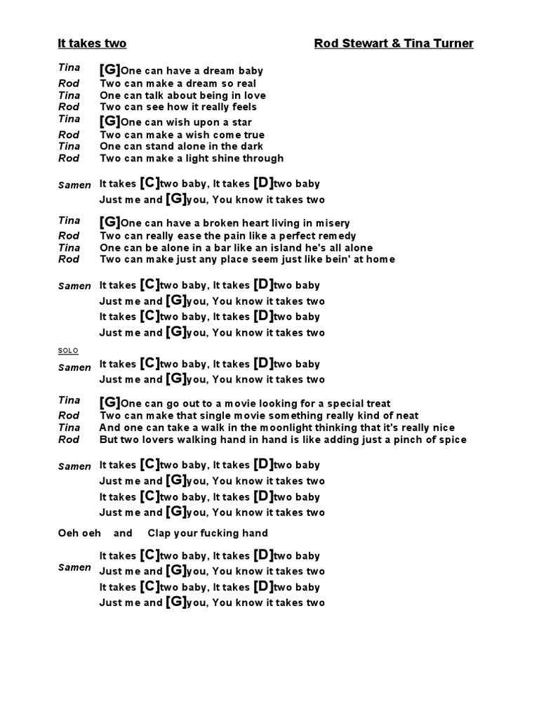 It Takes Two (Chords) | PDF