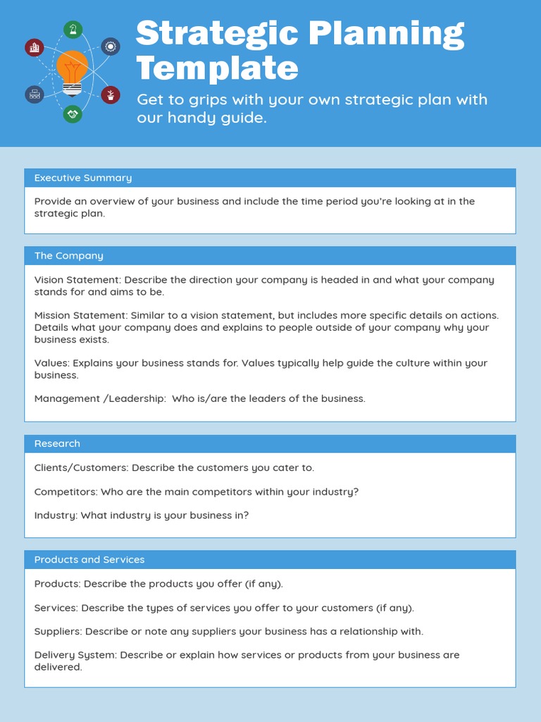 What Is Strategic Planning Checklist Template | PDF