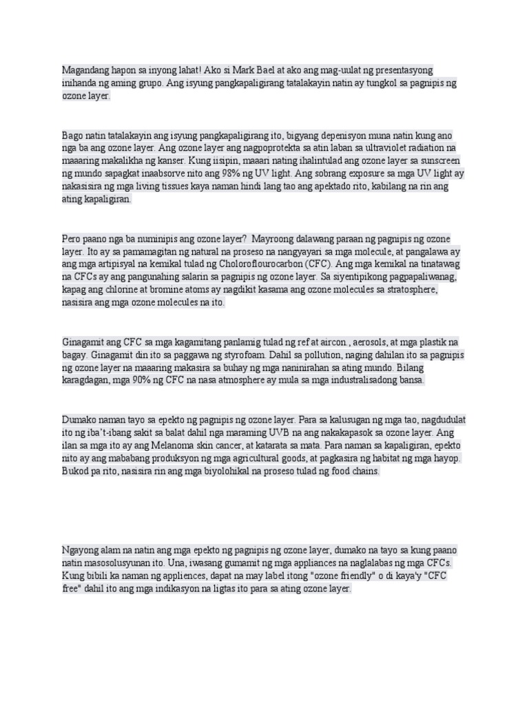 Ozone Layer Emz | PDF