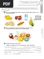 Évaluation sur l'alimentation en CM1/CM2 | PDF | Nourritures | Nutrition
