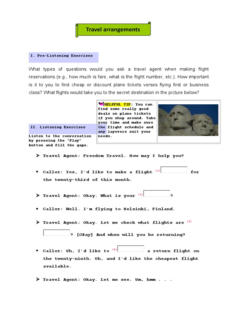 Tape Script and Exercise | PDF | Frequent Flyer Program | Transport
