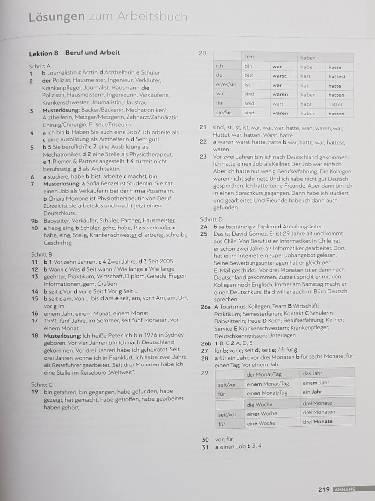 Schritte 2 Neu AB 답지 | PDF